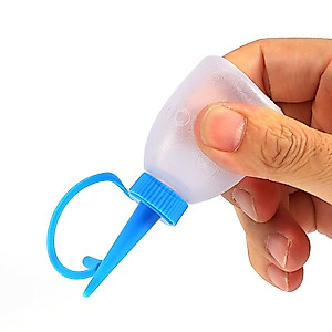 6Pcs/Pack 30ML Plastic Squeeze Bottle Needle Tip Dropper Bottles Multi Purpose Industrial Glue Gel Oil Plastic Squeeze Empty Bottle Jet Dispenser with On Lids