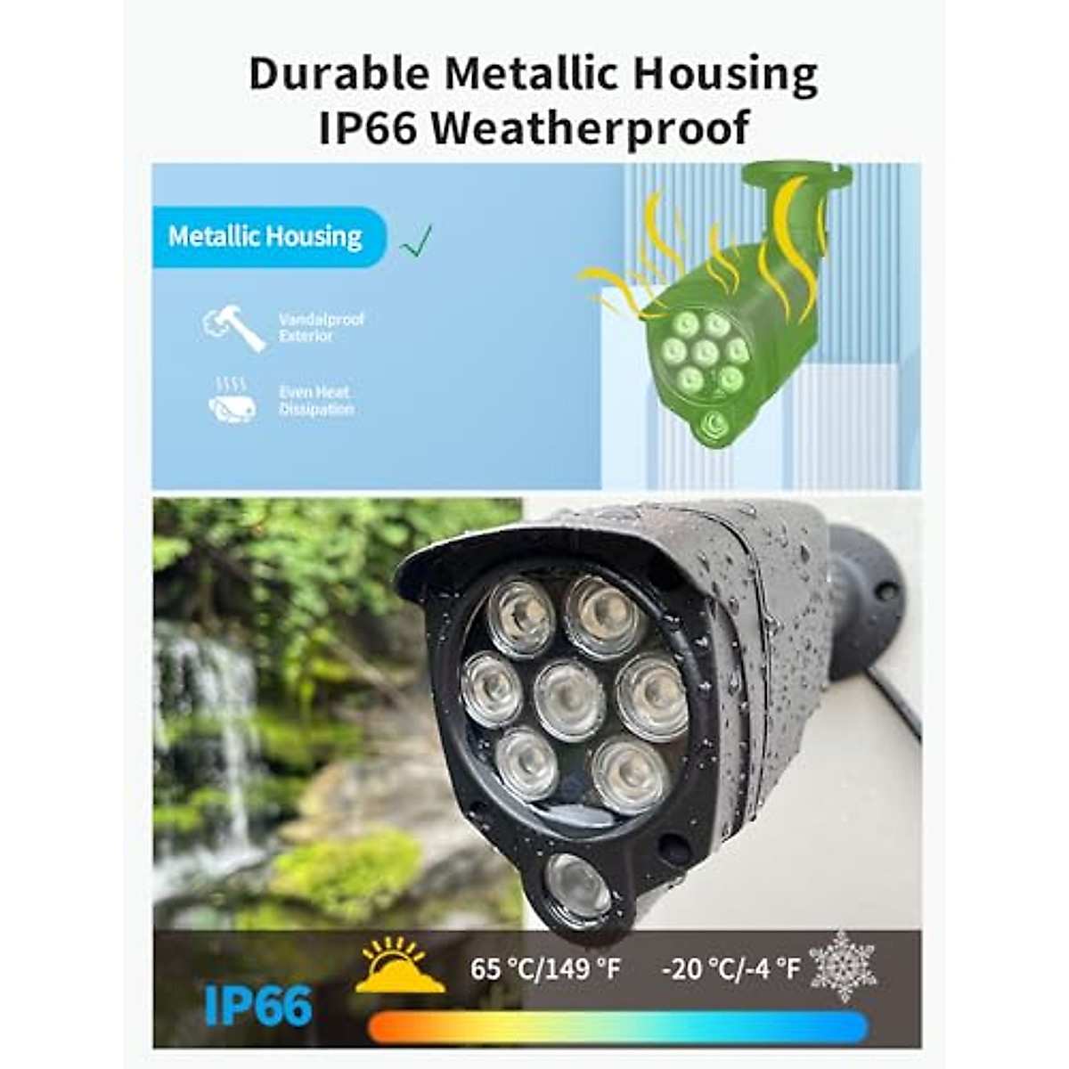 LONNKY LED IR Illuminator Wide Angle 8-LEDs 90 Degree 100Ft IR Infrared Flood Light for CCTV Security Cameras, IP Camera, Bullet Camera, Dome Camera, Suitable for Outdoor and Indoor Use