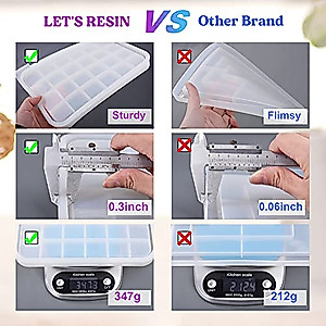LET'S RESIN Resin Tray Mold,Rectangle Rolling Tray Molds for Resin,Sturdy Silicone Tray Molds with Edges,Large Rolling Tray Molds for Epoxy Resin,Resin Casting,DIY Jewelry Holder,Home Decoration