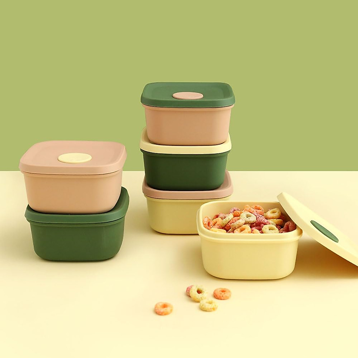 Housetip Silicone Food Containers,10.1oz 300ml 3Pcs, BPA Free Premium Silicone with Steamhole Lid, Dishwasher,Microwave and Freezer Safe,Semi-persistent Use,Food Grade, FDA