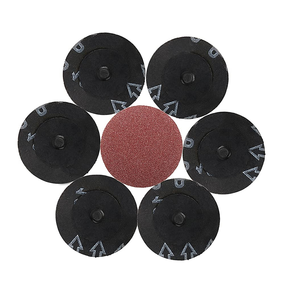 50Pcs Quick Change Discs Set,2 Inch 36 Grit Roll Lock Grinding Discs for Die Grinder Surface,Burr Rust Paint Removal