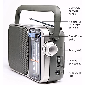 Panasonic RF-2400 AM/FM Radio, Silver
