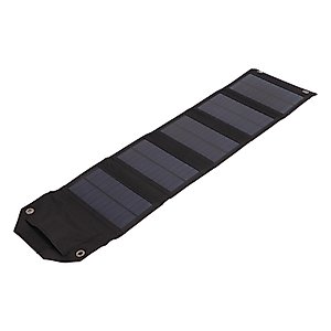 10W USB Solar Panel Charger, Waterproof IP67, Polycrystalline Silicon, Foldable with 24% Conversion Efficiency, Portable for Outdoor Energy Emergencies (Black)