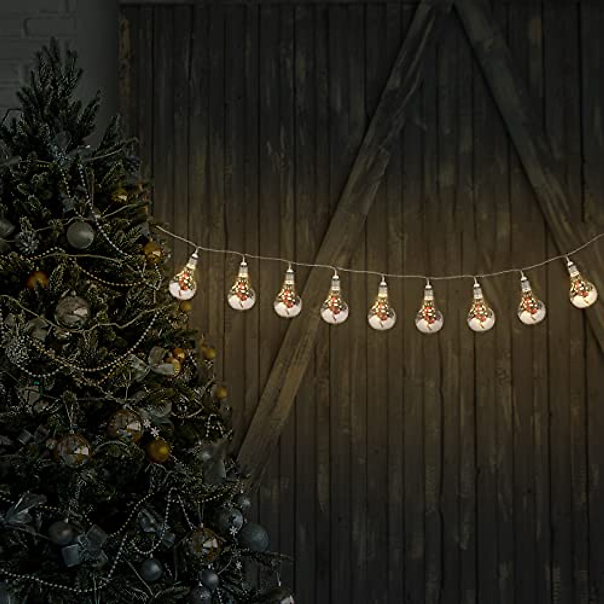 ibasenice LED String Lamp Lightbulb String Light Festival Fairy Light Holiday Party Hanging Light Decoration for Home Garden Yard Lawn