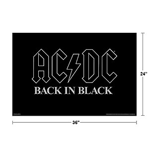 AC/DC Back in Black Poster 36 x 24in