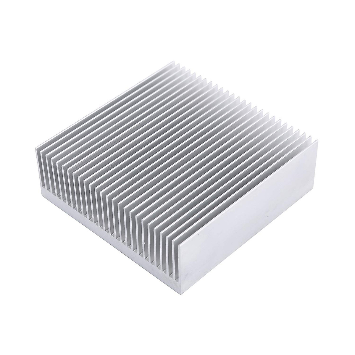 Awxlumv Aluminum 80mm Heat Sink 3.15x3.15x1inch/ 80x80x27mm Heatsink Large Radiator Circuit Board Cooling Cooler 26 Fins for LED, Power High Fans - Sliver