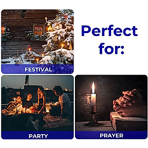 Dinil – Set of 20 White Spell & Chime Candles – Premium Mini Taper Candles for Rituals, Prayer, Birthdays, Meditation, Altar, Spells, Chime Candles - 4 Inch Tall, Unscented (White)