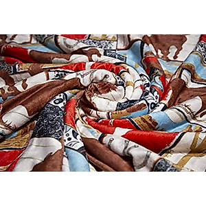 Carstens, Inc. Wrangler Vintage Western Sherpa Throw Blanket 54x68