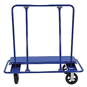 Vestil PRCT-S-MR Steel Drywall and Panel Cart with Rubber Caster, 3000 lbs Load Capacity, 48" Height, 48" Length x 23" Width