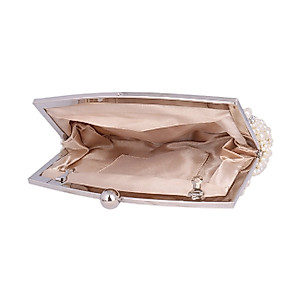 Day of Saturn Womens Glitter Clutch Bag Bling Evening Bridal Prom Party Handbag Purse,Champagne