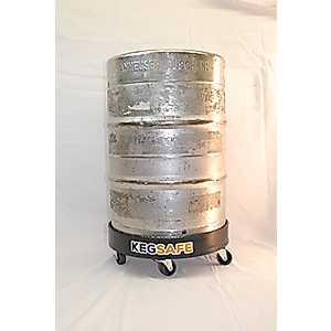 Beer Keg Dolly - Full Size Keg with Wheels - Extra Strong with high Side Rail for Added Safety!