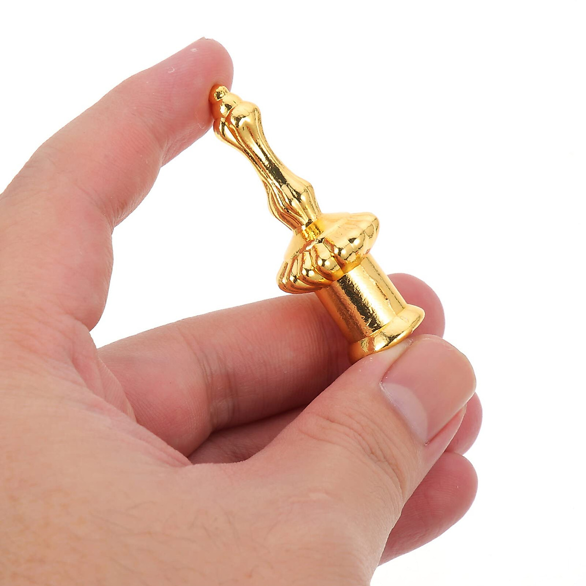 Beaupretty Gold Knobs Lamp Finial Cap Replacement 4pcs Gold Metal Knob Lamp Shade Finial Decoration Lamp Finials Lighting Accessories for Chandelier Table Floor Lamp Crystal Table Lamp