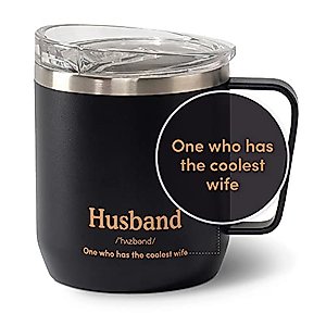 VAHDAM Husband Mug - Christmas Gifts for Husband from Wife | Birthday Gifts for Husband, Anniversary Husband Gifts | Stainless Steel Vacuum Insulated Coffee Mugs | Gifts for Men, Gifts for Him
