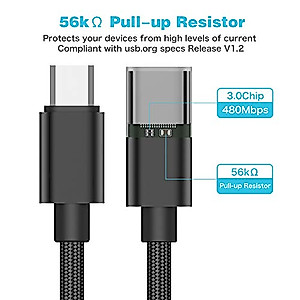 USB C to Micro USB Adapter, KUXIYAN (2 Pack) Type C Female to Micro USB Male Charger Connector Support Charge & Sync Compatible with Samsung Galaxy S7 Edge S6, LG Nexus 5 4 and Micro USB Devices-Black