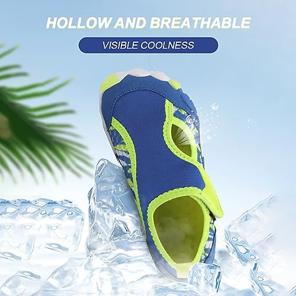 Orgonite Kids Water Shoes Boys Girls Beach Shoes Aqua Socks Slip-On Barefoot Shoes Quick Dry Swim Shoes Lightweight Breathable Sports Outdoor Shoes for Surfing Diving Hiking Boating Fishing Pool