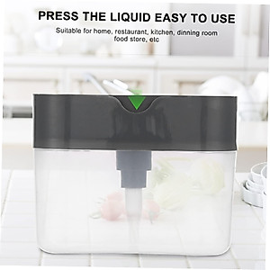 Cabilock 1 Set Soap Dispenser Soap Pump Dispenser Kitchen Gadget Kitchen Countertop Organizer Plastic Handwashing Fluid Sponge