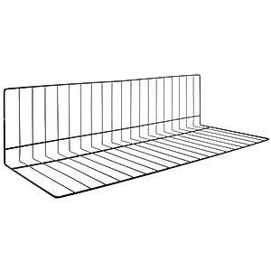HUBERT L Shape Shelf Divider Black Epoxy Coat Wire - 30"L x 8" and 12" Sides