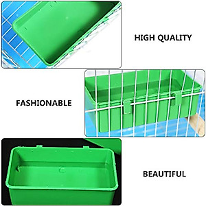 balacoo 2pcs Parrot Bathtub Hanging Brid Bath Box Pet Bird Grooming Shower Box Washing Basin Cage Decor for Budgie Parakeet Cockatiel Conure Lovebird Green