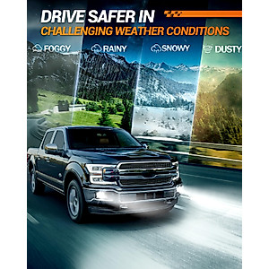 SEALIGHT H16 H8 H11 LED Fog Light Bulbs, 12000LM 800% Brightness 6500K Cool White, 360° Adjustable Ring Fog Light Bulb, 60000HRS Lifespan H8 H16 Replacement Fog Bulbs Non-polarity, Pack of 2