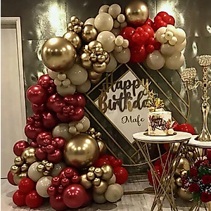 KALOR Red Balloons,100 Pcs 5 Inch Mini Matte Latex Balloons for Balloon Garland Arch, Birthday Decoration, Wedding Party, Baby Shower Decorations