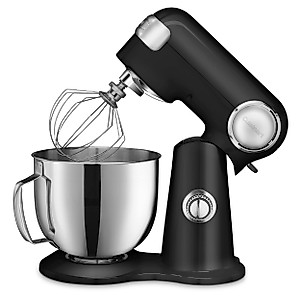 Cuisinart SM-50BK 5.5 Quart Stand Mixer, Manual, Onyx Black & SPI-50 Spiralizer, White