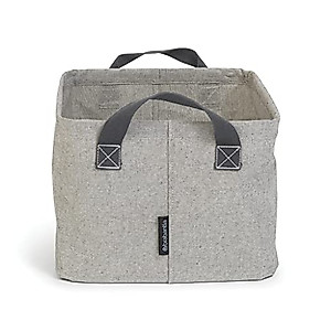 Brabantia - Foldable Laundry Basket - Compact Storage Box - Water Resistant Coating - Multi-Functional - Laundry Hamper - Bathroom - Collapsible - Grey - 9 Gal