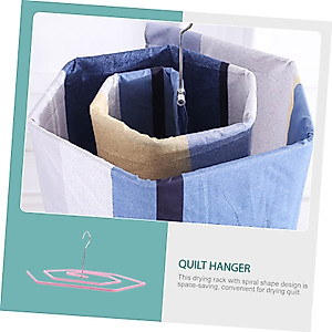 Alipis Stainless Steel Revolving Clothes Round Bed Sheets Round Blanket Indoor Clothes Drying Rack Clothes Drying Rack Folding Indoor Laundry Racks for Drying Clothes Clothesline Outdoor