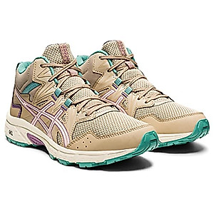 ASICS Women's Gel-Venture 8 Mid Top Running Shoes, 8.5, Wood Crepe/ROSEQUARTZ