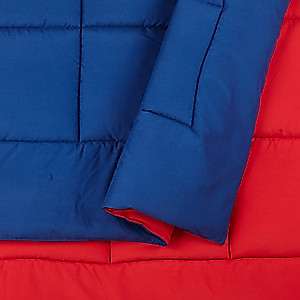 URBAN PLAYGROUND Peyton Blue Solid Comforter Set with 2 Pillow Shams - 3 Piece Soft Brushed Microfiber Kids Bedding Set for Boys/Girls - Machine Washable (Full/Queen)