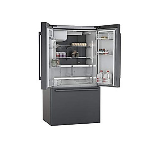 BOSCH 500 Series 36" Black Stainless Steel Counter-Depth 3-Door Refrigerator - B36CD50SNB