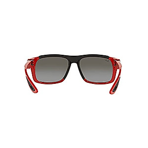 Ray-Ban RB4364M Scuderia Ferrari Collection Aviator Sunglasses, Red/Grey Mirrored Silver Gradient, 61 mm