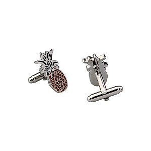 MRCUFF Pineapple Hawaii Chef Cook Pair Cufflinks in a Presentation Gift Box & Polishing Cloth