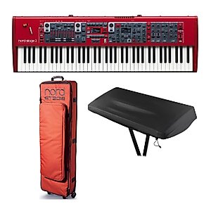 Nord Stage 3 HP76 76-Key Hammer-Action Keyboard Bundle with Nord Soft Case for Stage 76 and 88-Key Keyboard Dust Cover (Black) (3 Items)