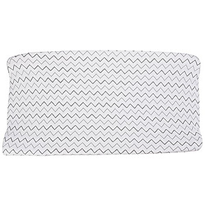 American Baby Company 2 Pack Printed 100% Cotton Knit Fitted Contoured Changing Table Pad Cover - Compatible with Mika Micky Bassinet, Gray Stars and Zigzag, for Boys and Girls