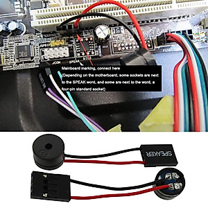 AXLIZER 2PCS PC Motherboard Internal Speaker, Computer Motherboard Built-in Speaker, Motherboard Buzzer, Alarm Buzzer, Computer Box Speaker