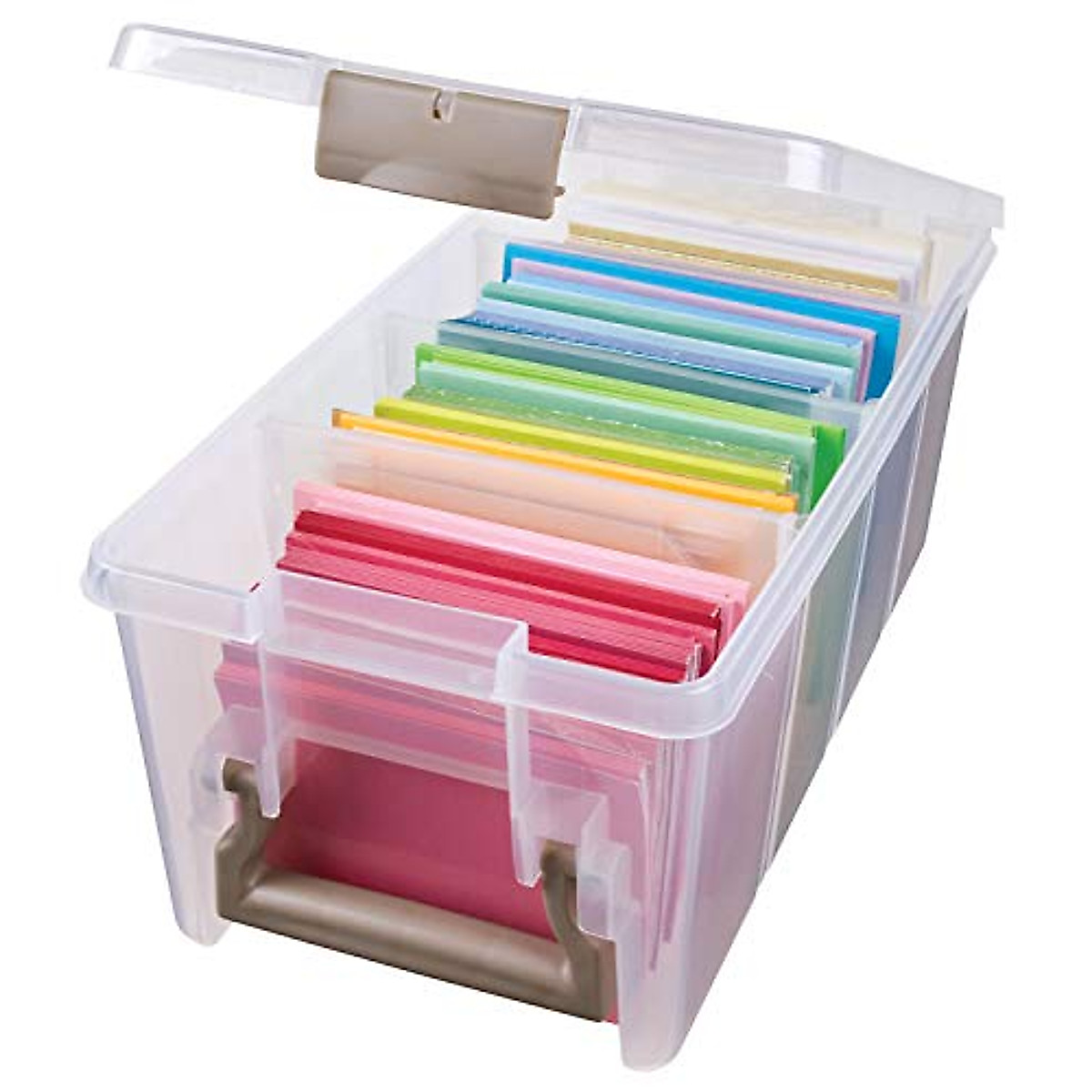 ArtBin 6925AB Semi Satchel with 3 Removable Dividers, Portable Art & Craft Organizer with Handle, Clear & ArtBin 6934AB Marker Storage Satchel with Marker Organizer Tray, Art & Craft Organizer, Clear