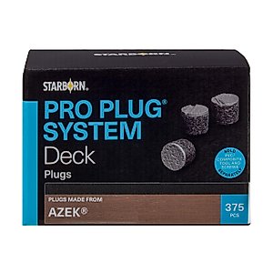 Pro Plug PVC Plugs for Azek Weathered Teak Decking, 375 Plugs for 100 sq ft