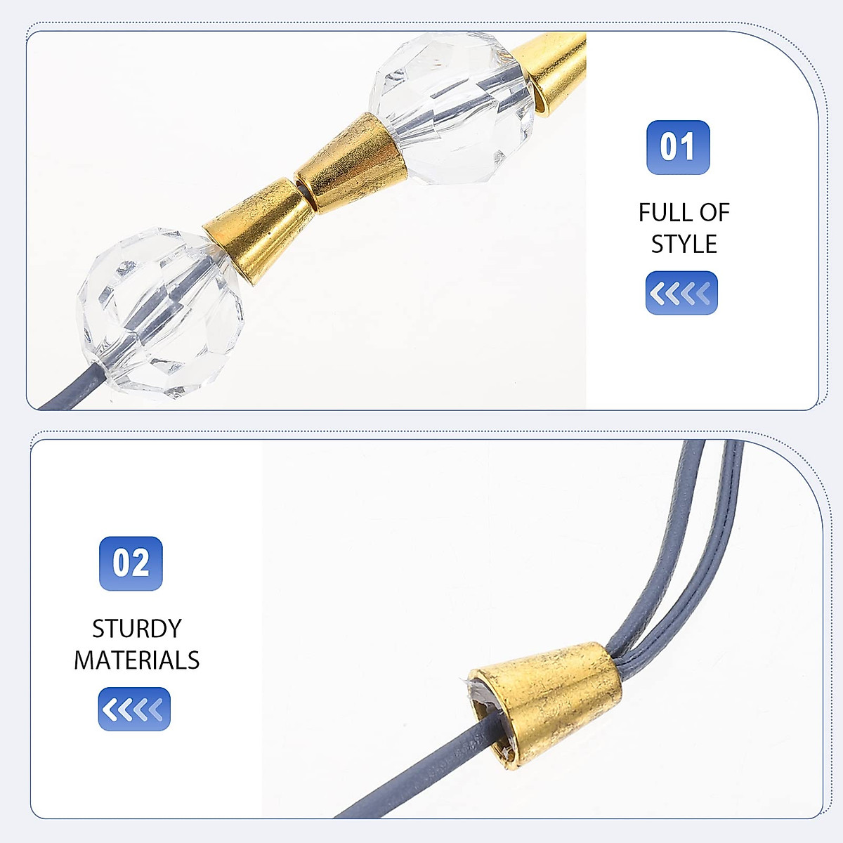 2pcs Crystal Curtain Rope Tie Rope Curtain Tieback Drapery Holdback Rope Curtain Holdback Home Curtain Fixing Strap Curtain Binding Strap Crystal Curtain Holder Retro Curtain Rope