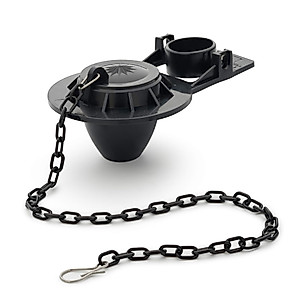Qualihome Toilet Flapper Replacement Part - Universal Fit - 2 Inch Hinge Flapper Valve Repair Kit with Chain - Easy Installation, Instructions Included
