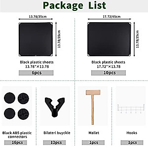 JIANQU 6 tiers 12 Pairs Shoe Rack bigger shoe cube Storage shoe Organizer black