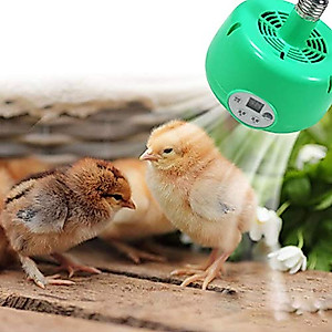 YARDWE Turtle Heat Lamp Chicken Heater Light Pets Heat Lamp Chicken Coop Heater Temperature Adjustable Brooder Lamps for Chicken Lizard Turtle Aquarium Snake Green Chicken Coop Pet Heater Led Bulb