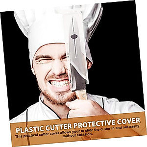 SECFOU 6pcs Knife Case Cutter Protective Cover Kitchen Cutter Bread Sleeve Cutter Blade Protector Camping Knives Cutlery Holder Bag Fruit Cutter Guard Knives Case Pp