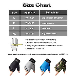 SUJAYU Fingerless Gloves, Fishing Gloves Paddling Gloves Sailing Gloves Rowing Gloves Kayak Gloves Water Gloves Sports Gloves, Fishing Gloves Men & Women (Black, L)