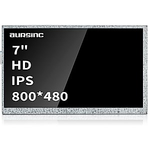 AURSINC 7 inch HDMI Screen LCD Display Monitor for Raspberry Pi 4 4B 3B+ 3B 3A+ 2B B+ Windows 7/8/10 | Capacitive Panel with DSI Cable | 800x480 Pixel | Plug&Play Driver Free (NOT Touchscreen)