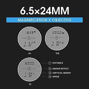 ACPOTEL Range Finder with Magnetic Golf Rangefinder Slope Switch with Yard/M Range Finder Golf with Scanning, Golf Rangefinder Fast Flag-Lock with Vibration, Type-C Charging (Magnetic+)