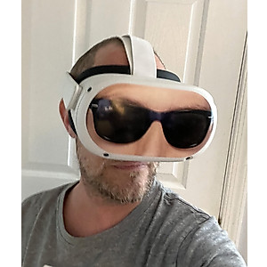 Male Sunglasses Decal for Quest 2 VR Headset - Meta/Oculus - Glossy Vinyl Sticker