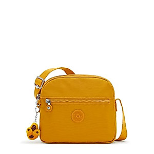 Kipling Womens WomenÂ’s Keefe Bag, Lightweight Everyday Purse, Nylon Shoulder Crossbody Bag, Warm Yellow Tonal, 8.75 L x 7.75 H 5 D US