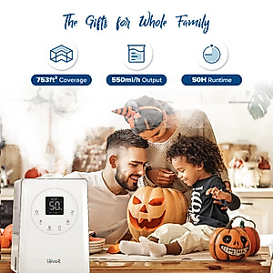 LEVOIT LV600S Humidifiers for Bedroom Large Room Home, 6L Warm and Cool Mist Top Fill Ultrasonic Air Vaporizer, Smart App & Voice Control, Quickly Humidify Whole House up to 753 sq.ft, Sleep Mode