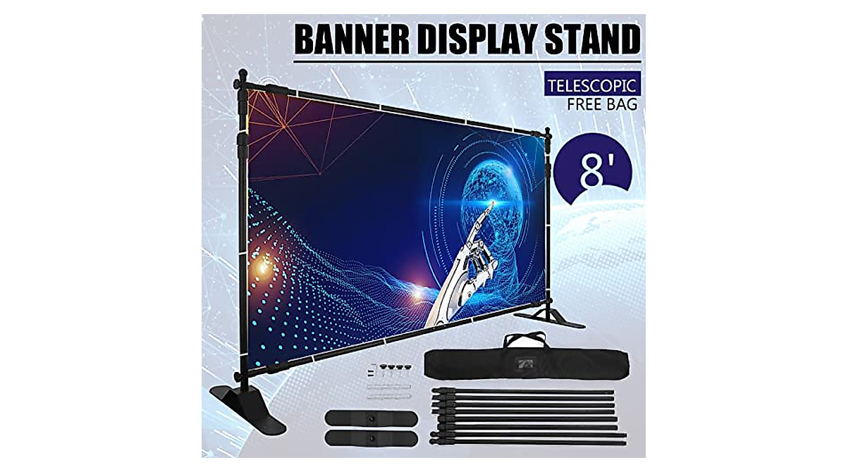 ZBPRESS Adjustable Backdrop Banner Stand for Events