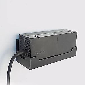 Monzlteck Wall Mount for Xbox One Original+Power Brick Mount,All Metal Vertical Hanging On Wall with Power Botton Left/Right